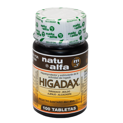 Higadax - Hepatoprotector - Laboratorios Natualfa